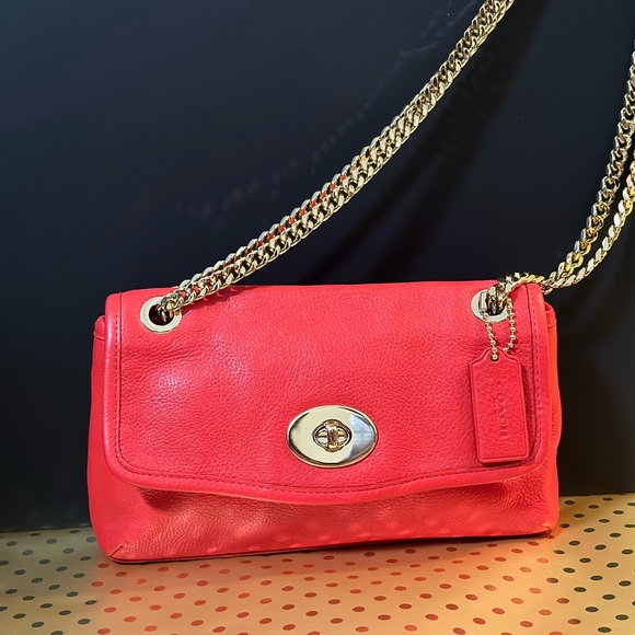 Coach | Bags | Red Leather Coach Shoulder Bag | Poshmark